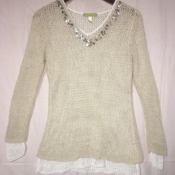 Sigrid Olsen | Sweaters | Sigrid Olsen Medium Lightweight Sweater Tan ...